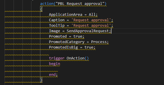 Remember to specify either the 'OnAction' trigger or 'RunObject ...