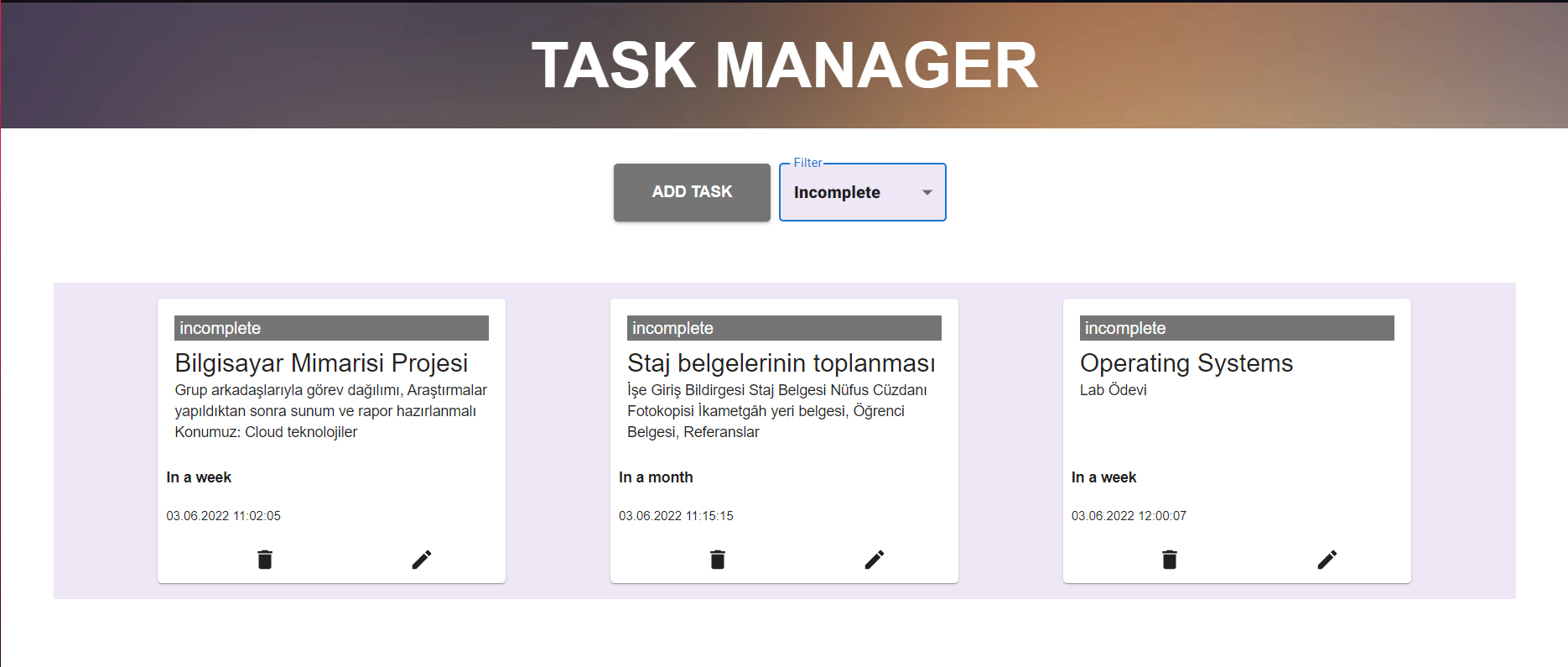 GitHub - Melisaozzel/Task-Manager: Task Manager App with React , Redux, Material Ui