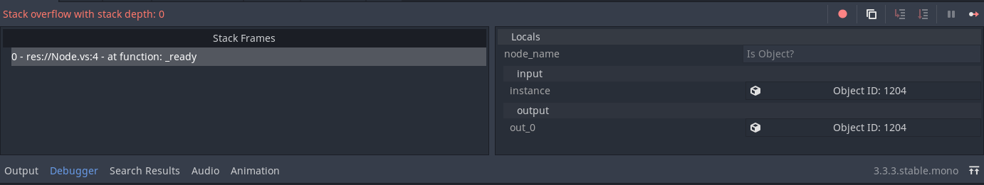 `GraphNode` can connect one of its right side sequence ports to its own left side sequence port ...