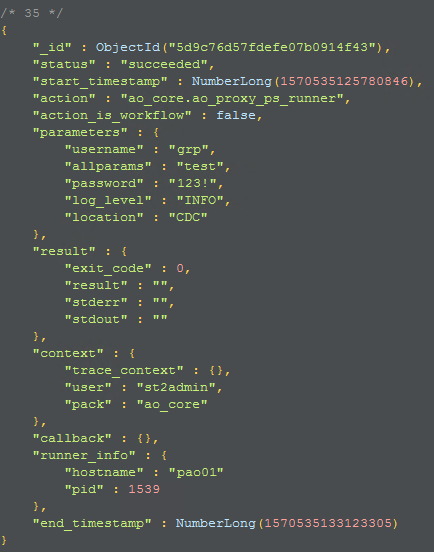 password parameters, although marked as secret, are being stored in mongo as clear text · Issue ...