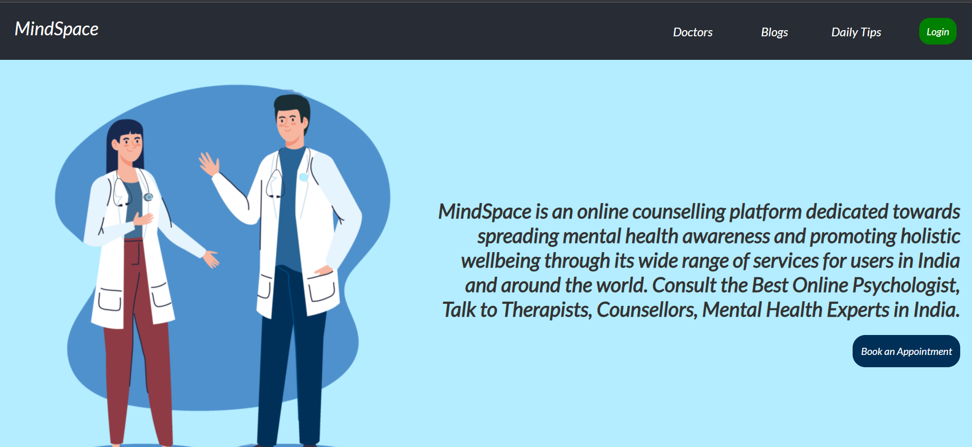 GitHub - klakshya17/MindSpace: An Online Counseling and Therapy Consultation App