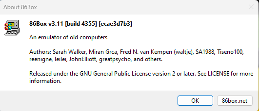 Build info in Help>About · Issue #2991 · 86Box/86Box · GitHub