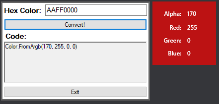 GitHub - lwaite9/ColorConverterApp: Small utility to auto-generate ARGB ...