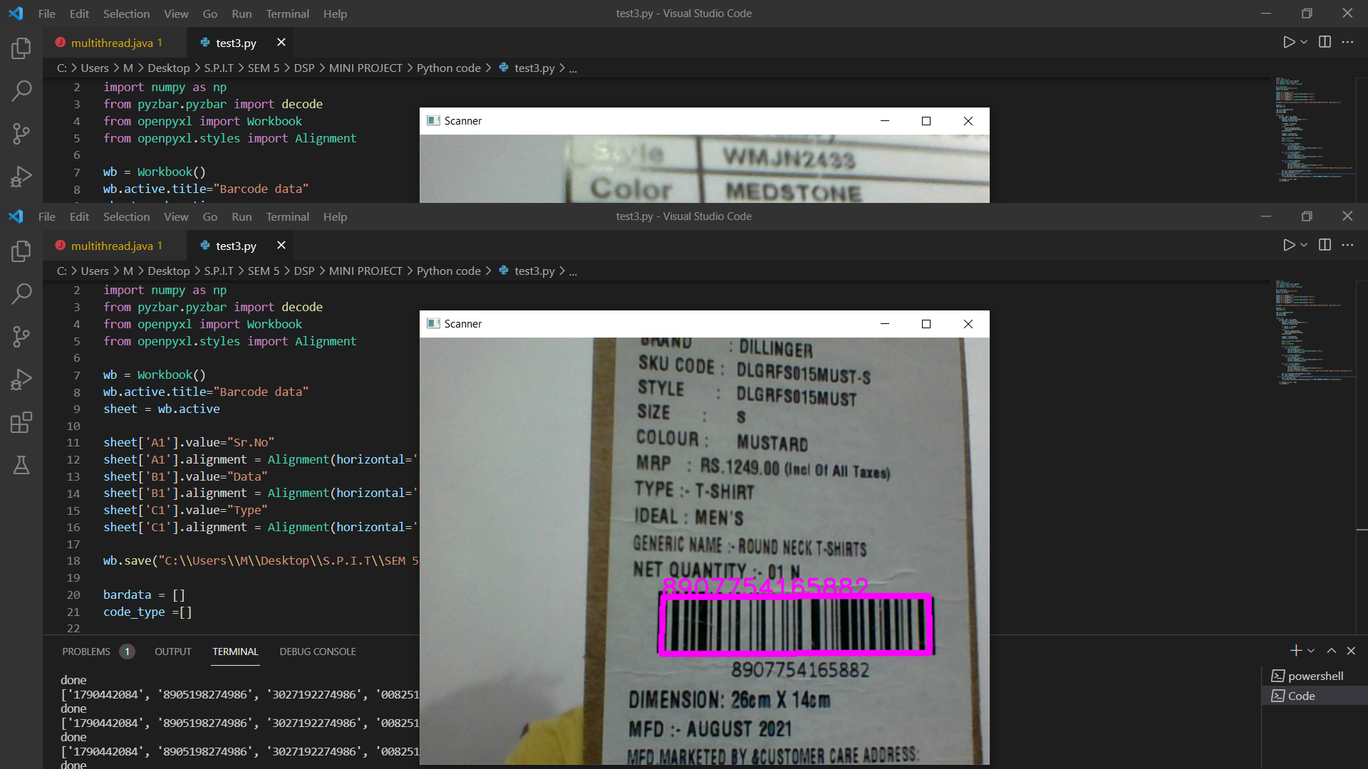 Github Mandargodambe Barcode Scanning System Aim Of The Project Is