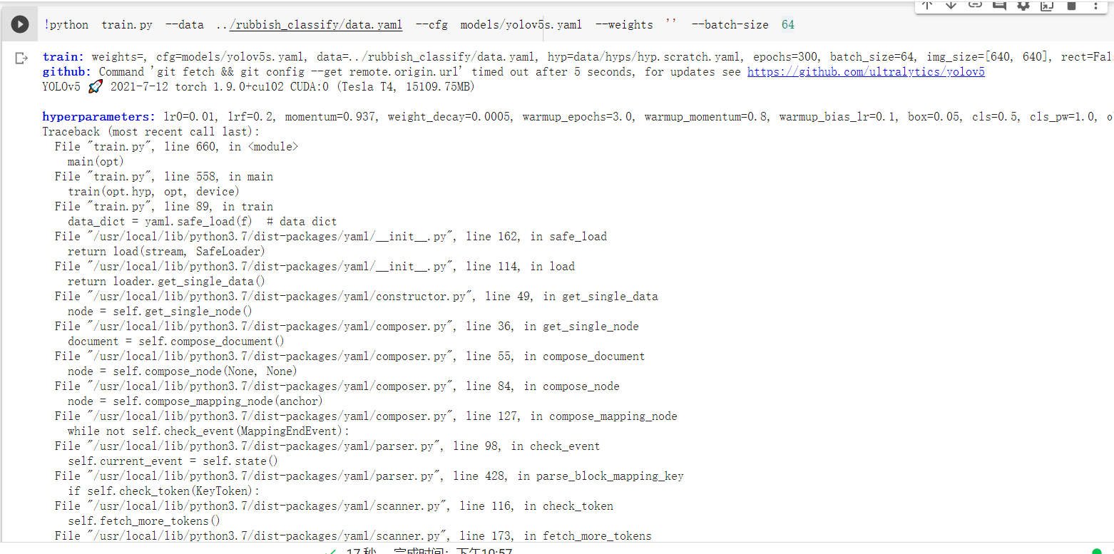 unable to train in colab · Issue #3985 · ultralytics/yolov5 · GitHub