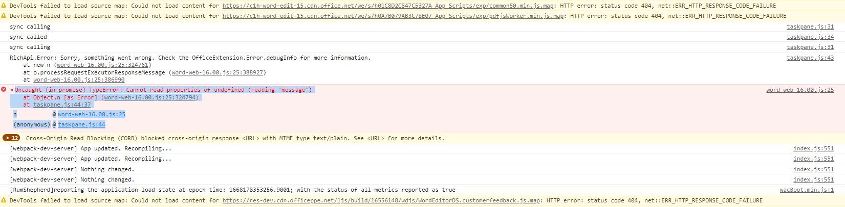 Calling `body.getHtml()` twice results in RichAPI.Error on Web · Issue #2967 · OfficeDev/office ...