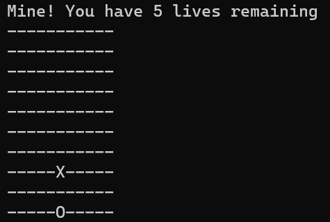 GitHub - pduebel/minefield-game: Minefield game using python interpreter/terminal.