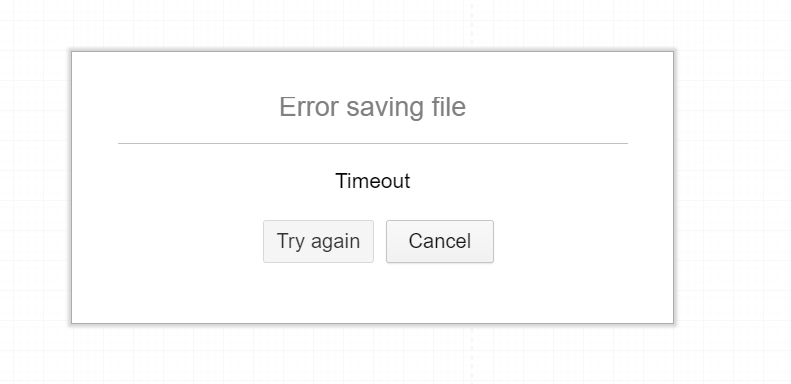 Unsaved Changes (Timeout Error) · Issue #2010 · jgraph/drawio · GitHub