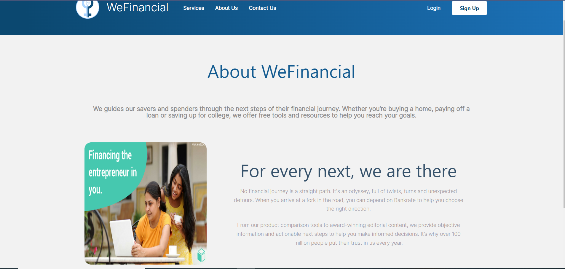 GitHub - KashishBansal1/WeFinancial