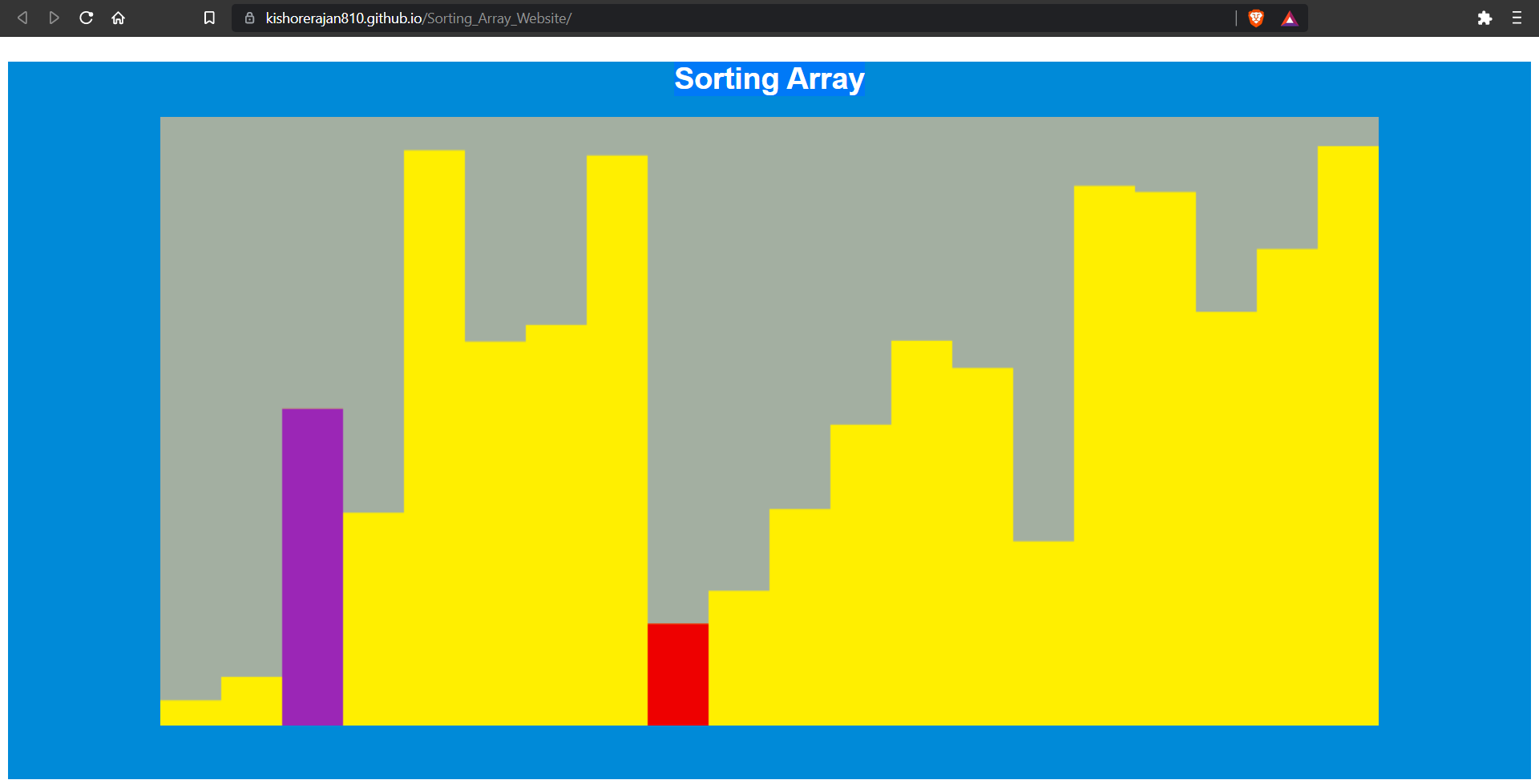 GitHub - kishorerajan810/Sorting_Array_Website