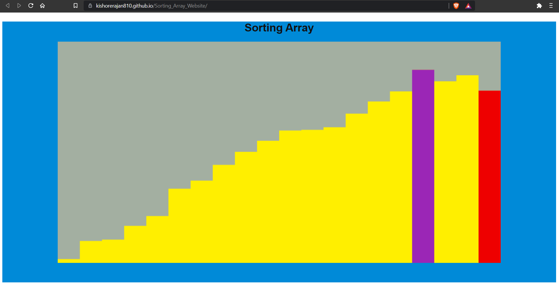 GitHub - kishorerajan810/Sorting_Array_Website