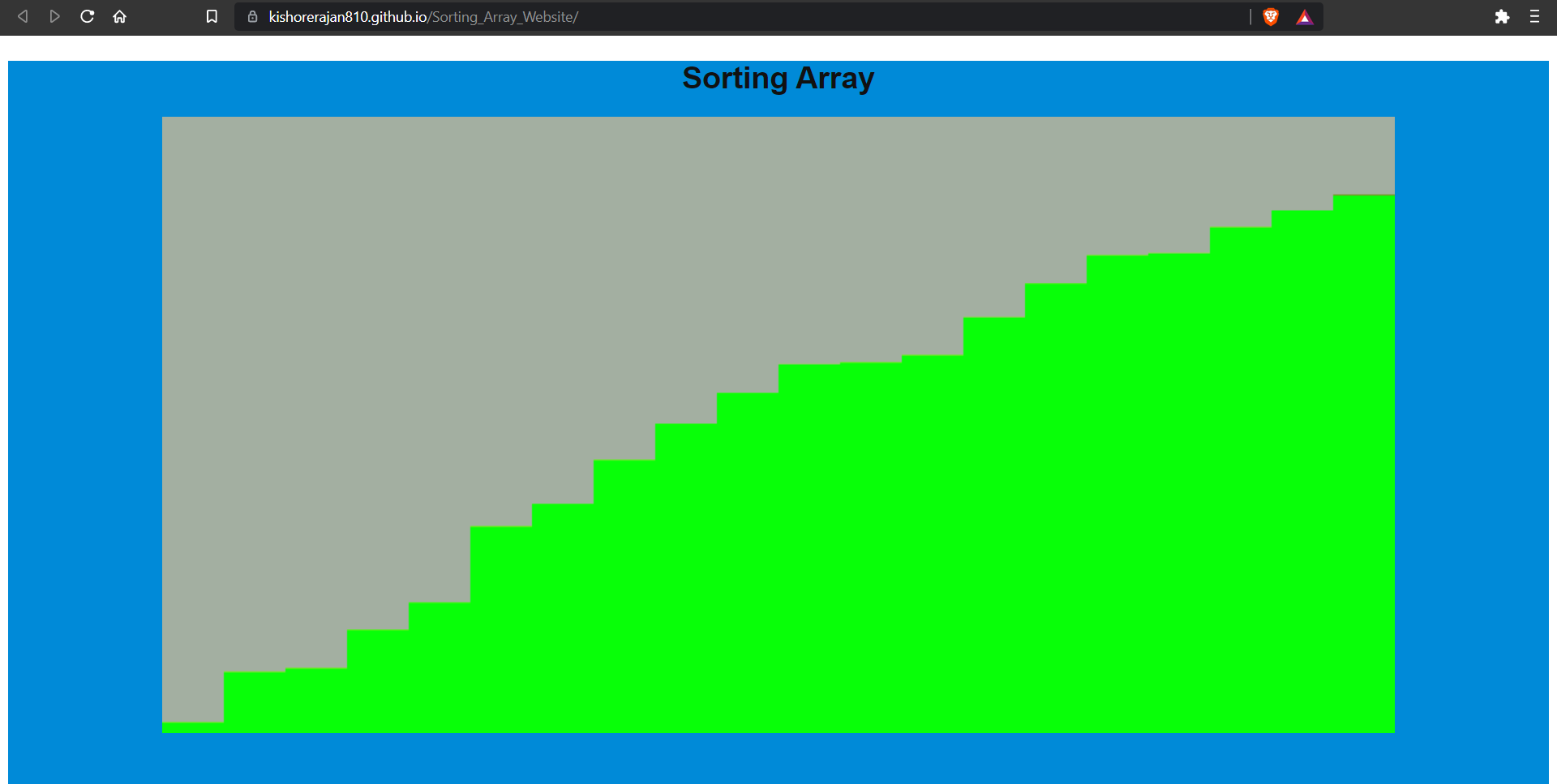 Github Kishorerajan810 Sorting Array Website