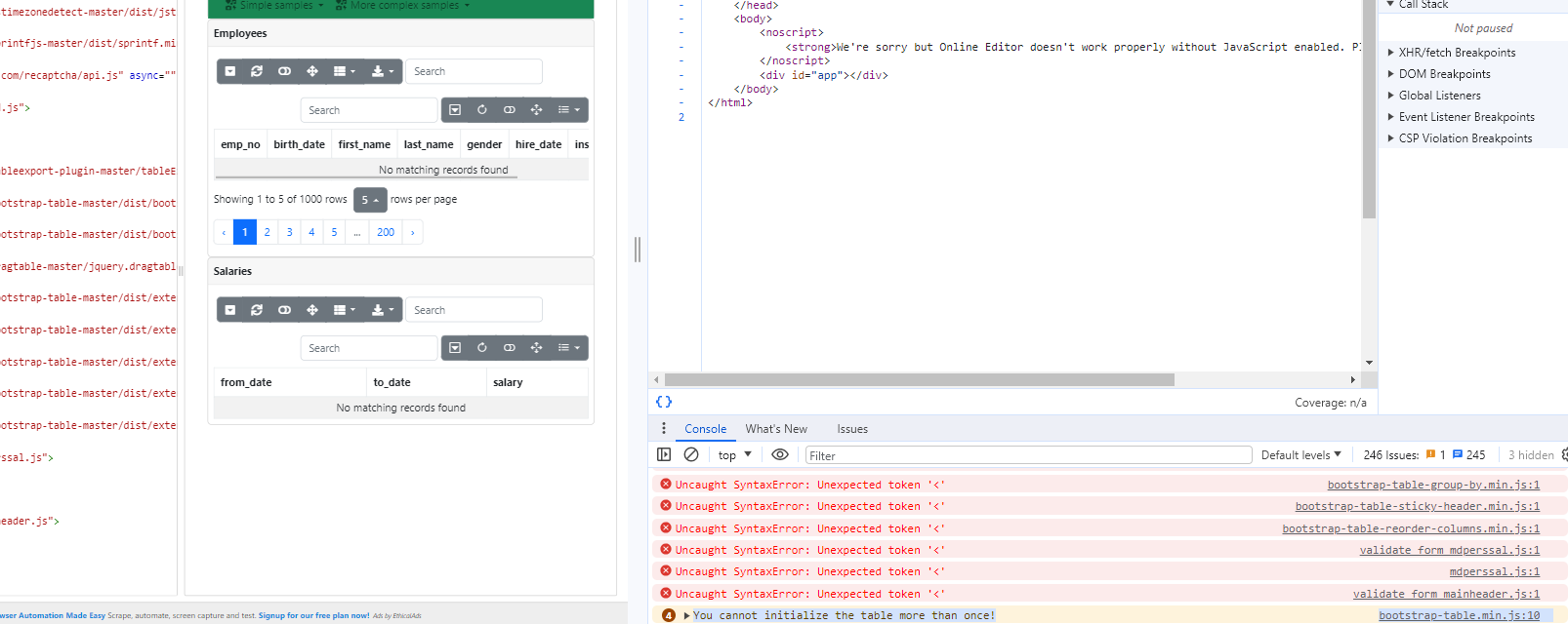 Cannot Initialize Twice · Issue 7048 · Wenzhixinbootstrap Table · Github