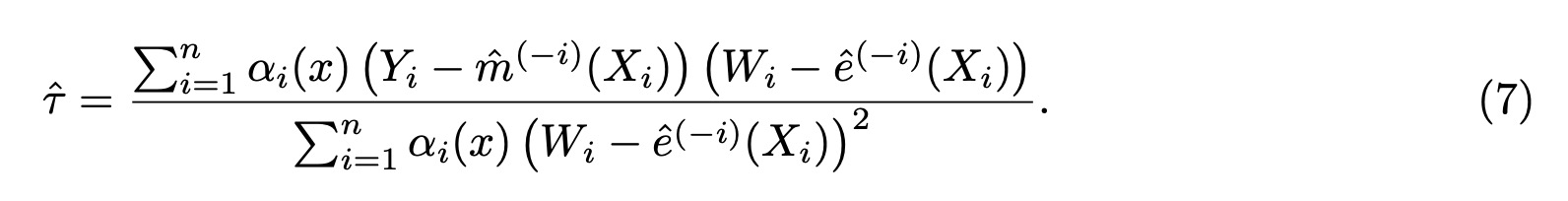 Which equation is used for computing tau(x) for binary treatment in ...