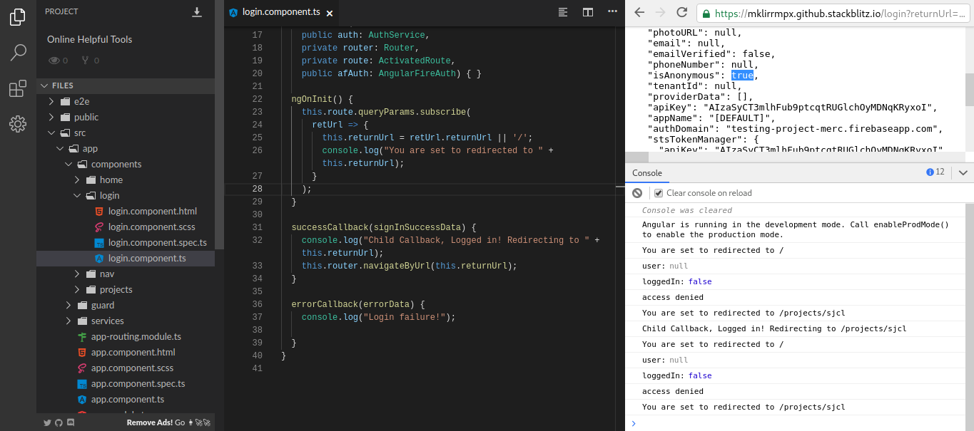 (signInSuccessWithAuthResult)="successCallback($event)" being called only with Google ...