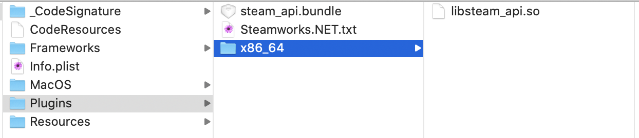 [macOS] Is it correct that the Steam libs are in the compiled app's ...