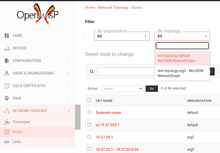 [feature] Switched to autocomplete fitlers #158 by Aryamanz29 · Pull Request #160 · openwisp ...