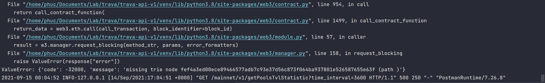 Getting 'missing trie node' when call function for a specific block number · Issue #2149 ...