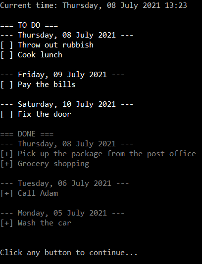 GitHub - deSp44/MyCalendar: A simple console calendar in which you can manage your time and tasks!