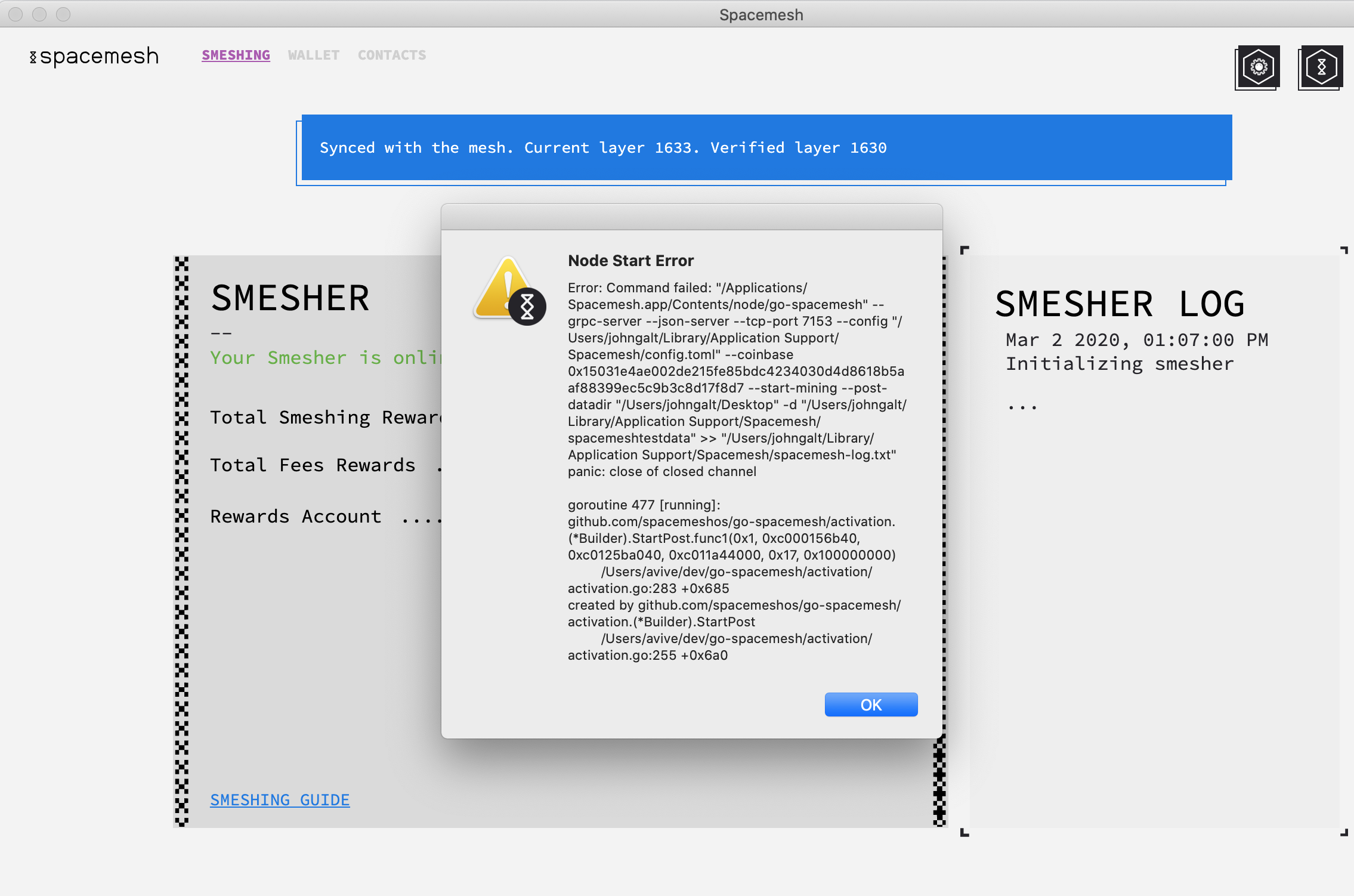 Node panic · Issue #1879 · spacemeshos/go-spacemesh · GitHub
