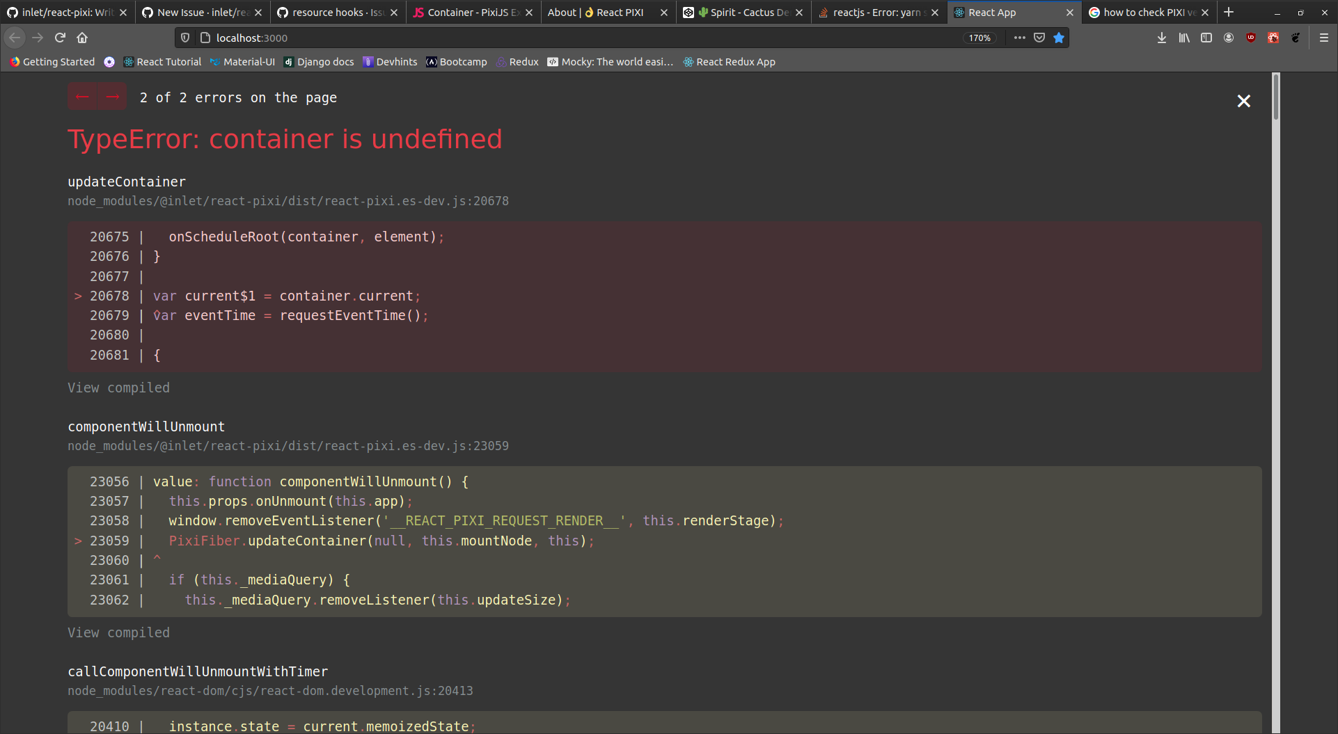 Cannot Run Getting Started Example When Creating Project With Create React App · Issue 268
