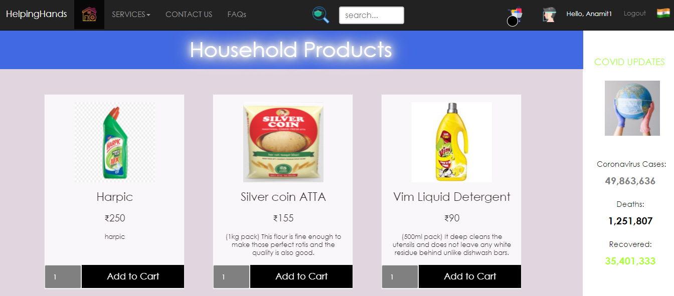 GitHub - MuskanJain13/HelpingHands: This project "HelpingHands" is a web design project ...