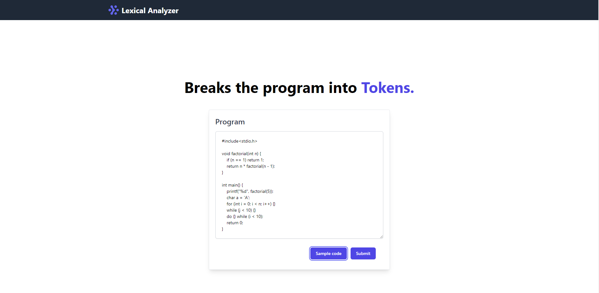 Github Cryptosingh1337 Lexical Analyzer Lexical Analyzer