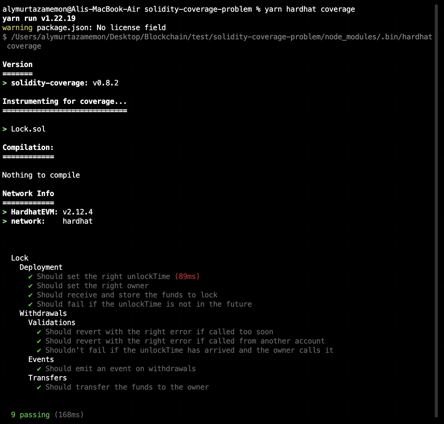 Solidity Coverage Problem · Smartcontractkit Full Blockchain Solidity 