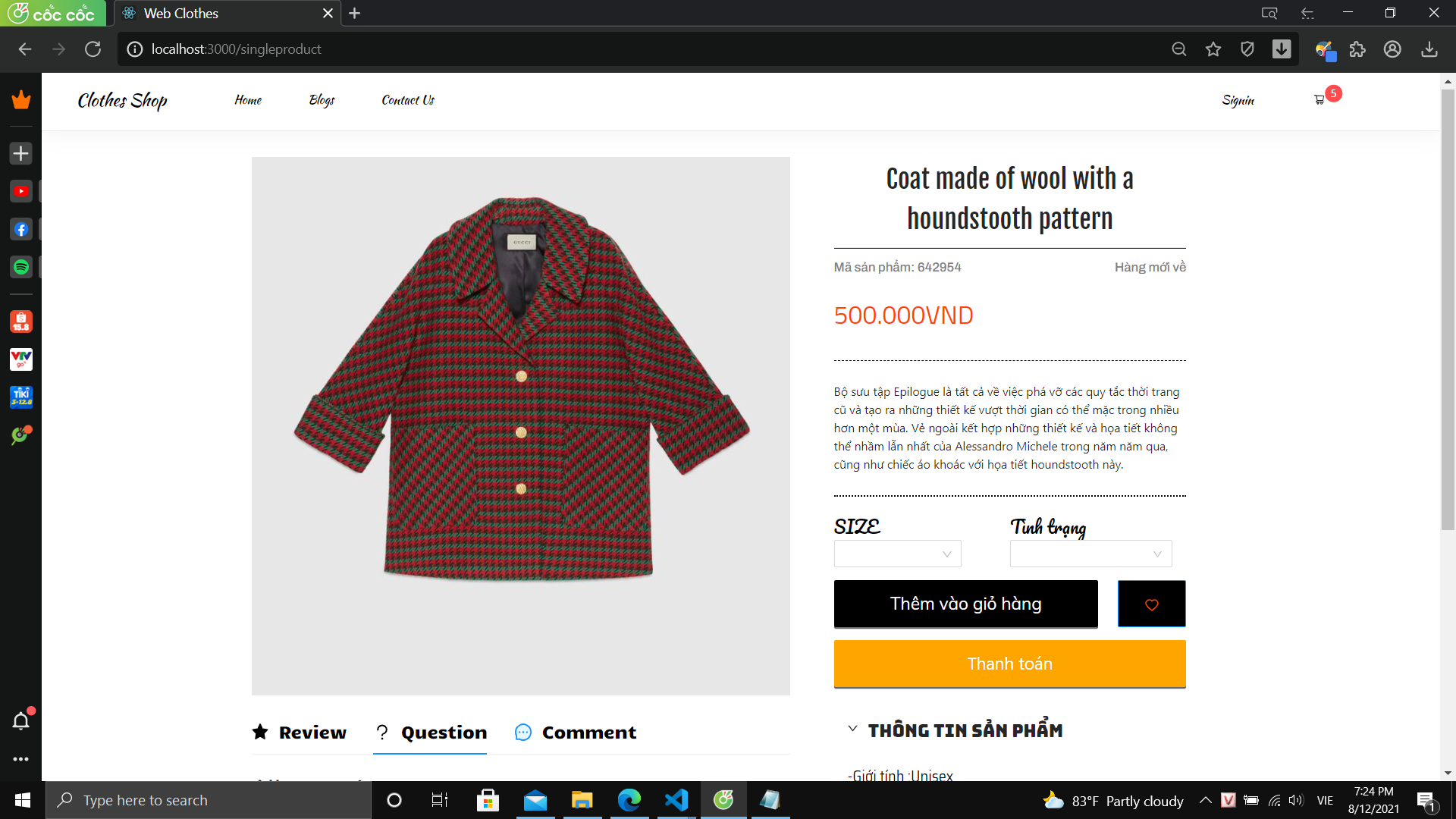 GitHub - duyhung0311/WebClothesShop