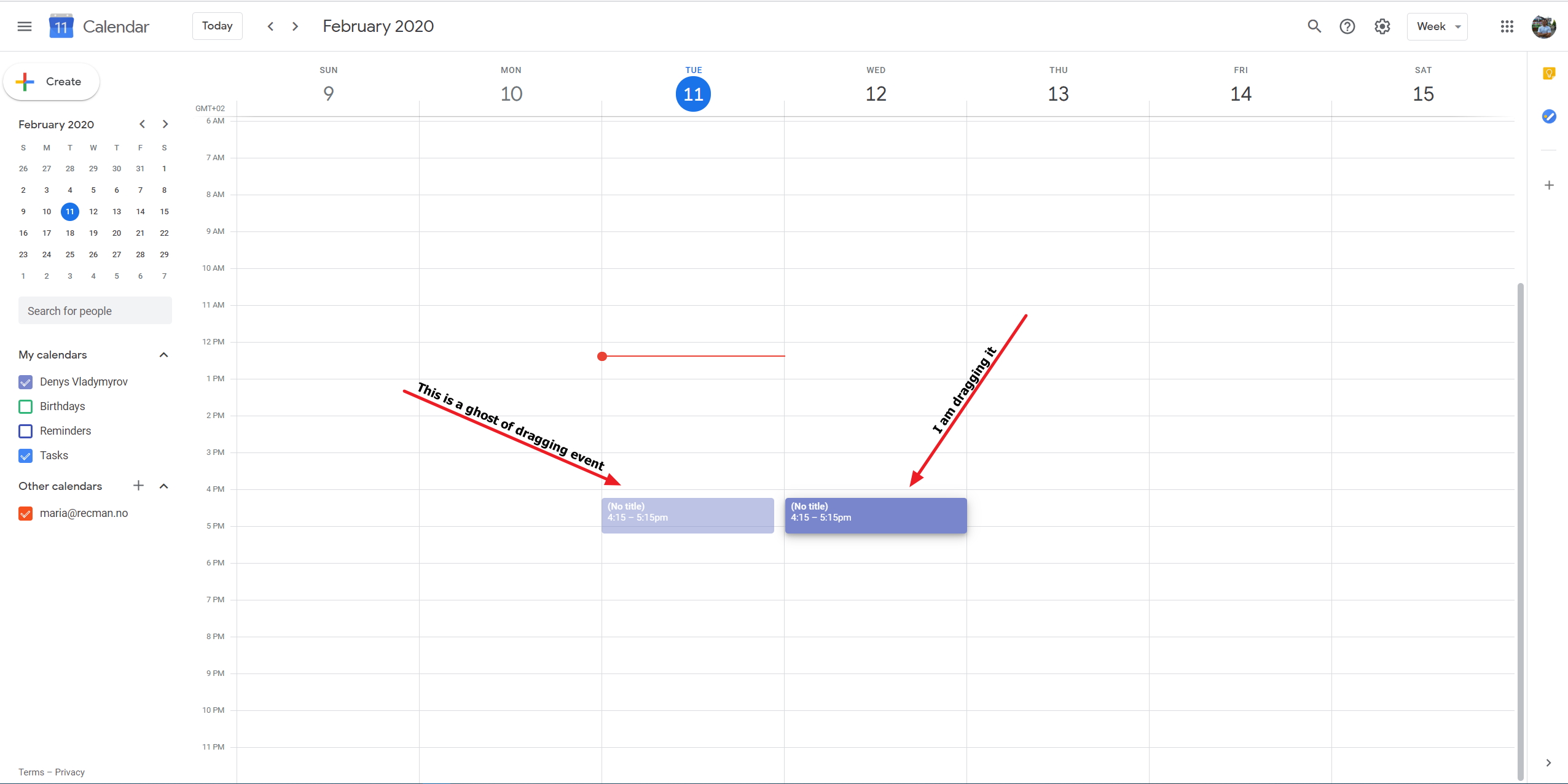 Setting to show placeholder of previous position while dragging events ...