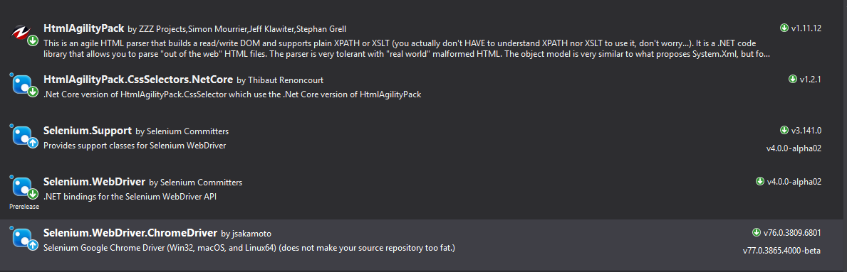problem to use version 77.0.3865.4000-beta · Issue #52 · jsakamoto/nupkg-selenium-webdriver ...