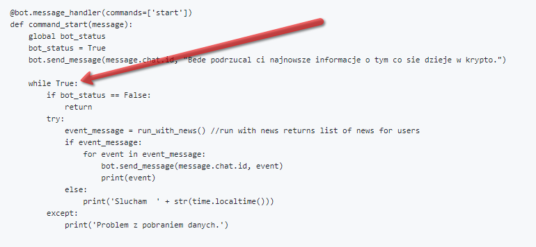 Bot stops responding after some time · Issue #1118 · eternnoir/pyTelegramBotAPI · GitHub
