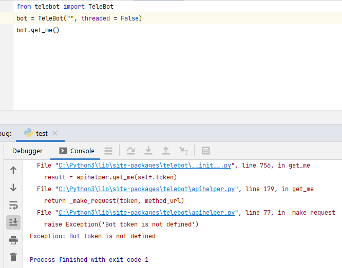 Wrong api token goes silent · Issue #1312 · eternnoir/pyTelegramBotAPI · GitHub