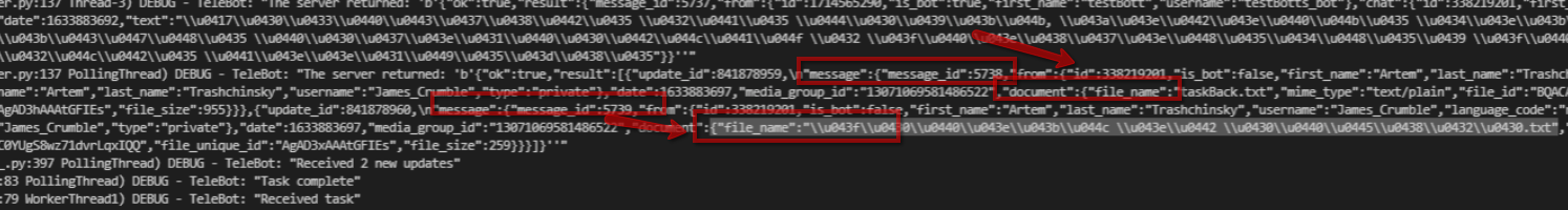 instance of class Message doesn't have multiple value of returned json from telegram api · Issue ...