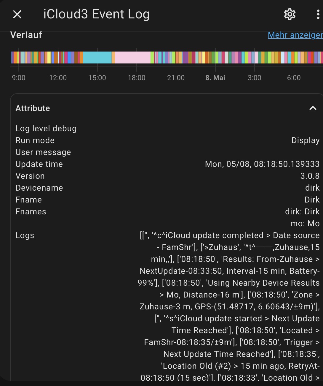 Debug Logging started after Restart of HA · Issue #120 · gcobb321/icloud3_v3 · GitHub