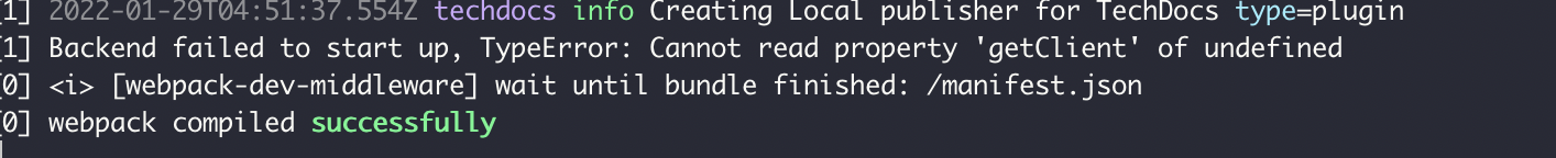 Cannot read property 'getClient' of undefined · Issue #9249 · backstage/backstage · GitHub