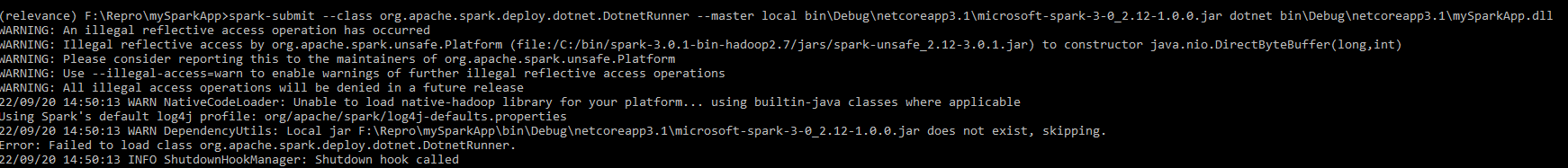 spark application without output and threw illegal reflective access exception · Issue #1104 ...