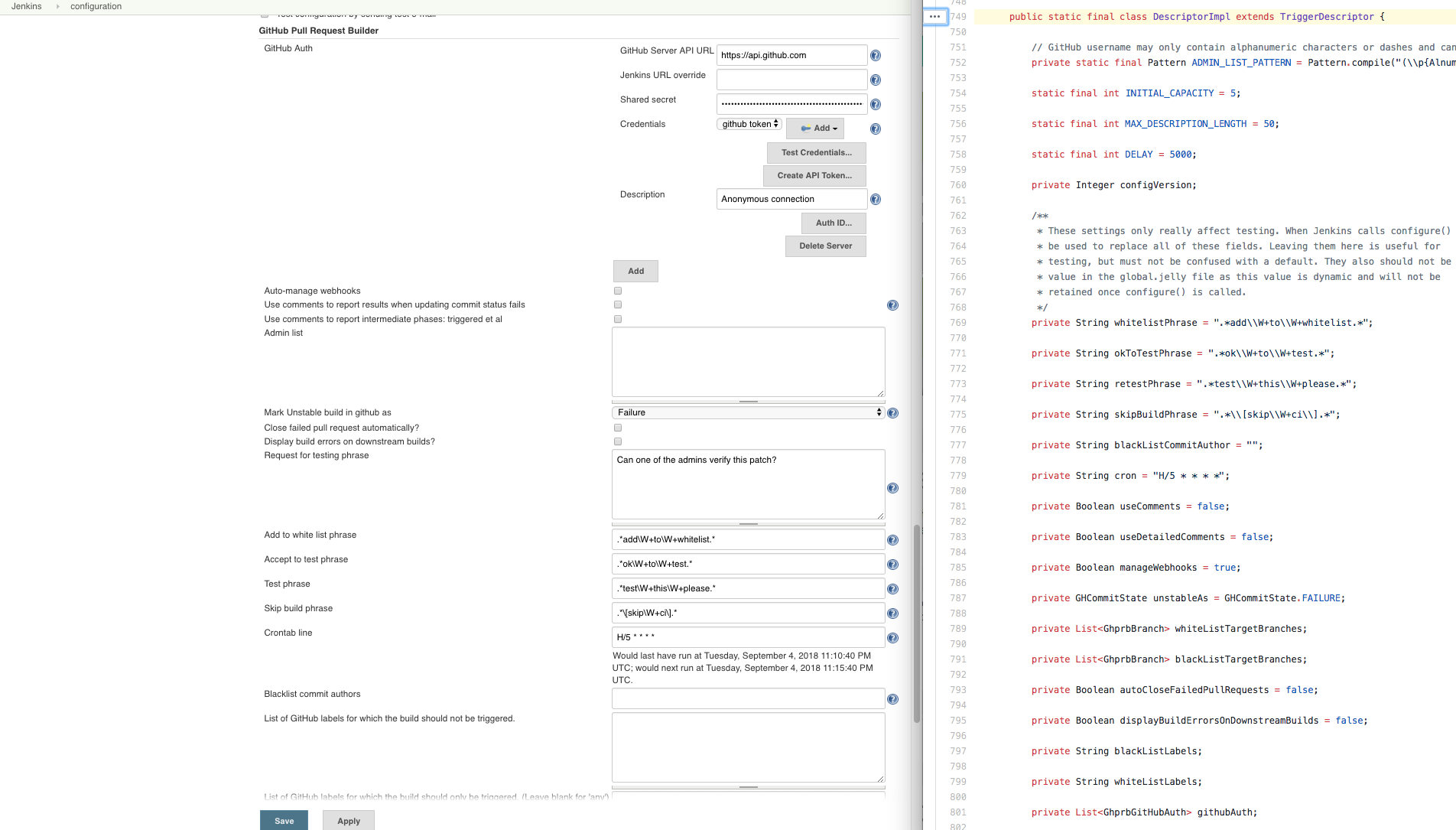Global configuration should be configuration-as-code compatible · Issue #701 · jenkinsci/ghprb ...
