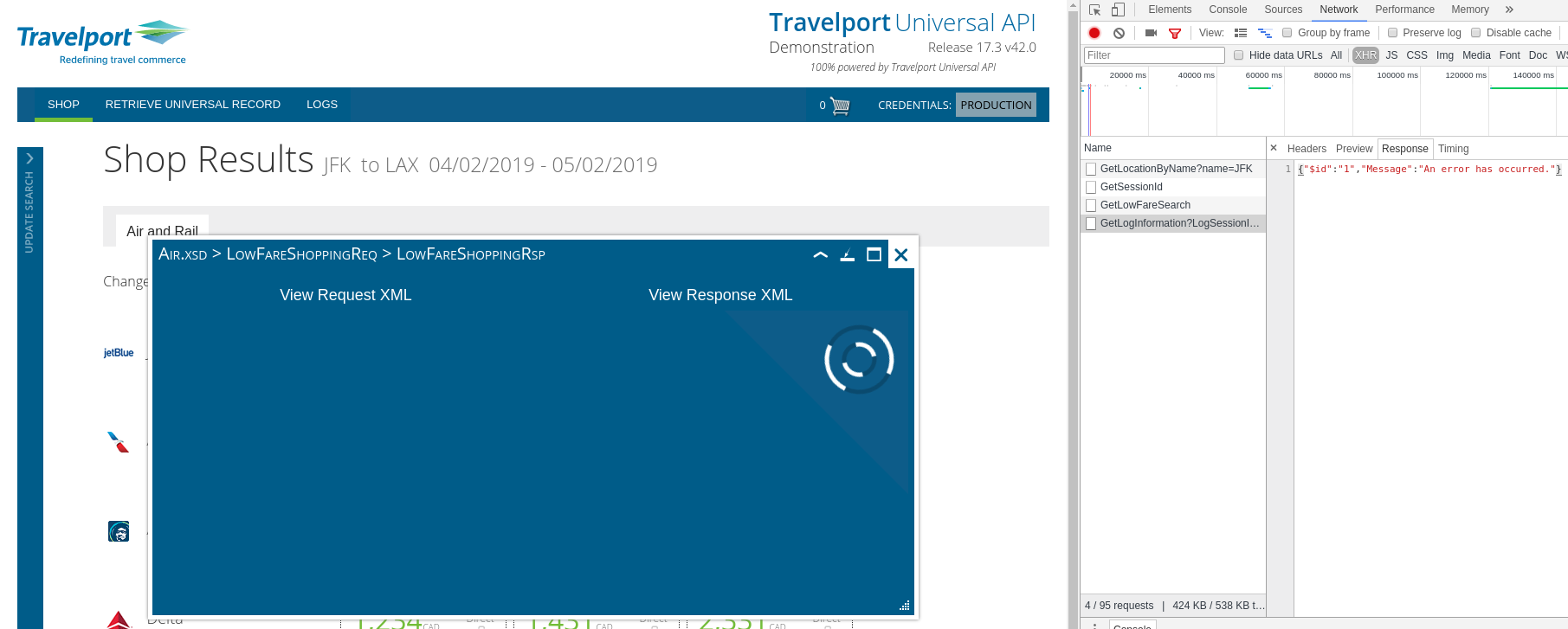 Demo website not returning request XML · Issue #555 · Travelport/travelport-uapi-tutorial · GitHub