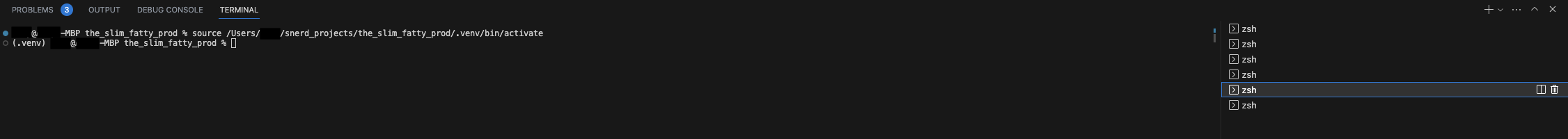 New Terminal output adding spaces and % resulting in cut off when activating Python environments ...