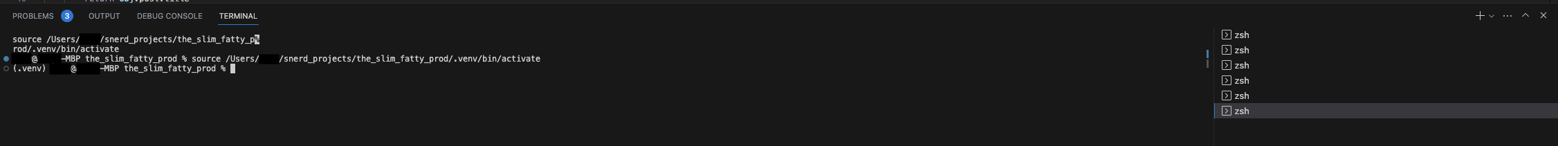 New Terminal output adding spaces and % resulting in cut off when activating Python environments ...