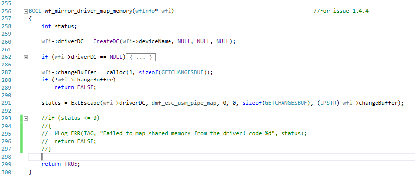 Not able to create device context for client in wfreerdp-server ...