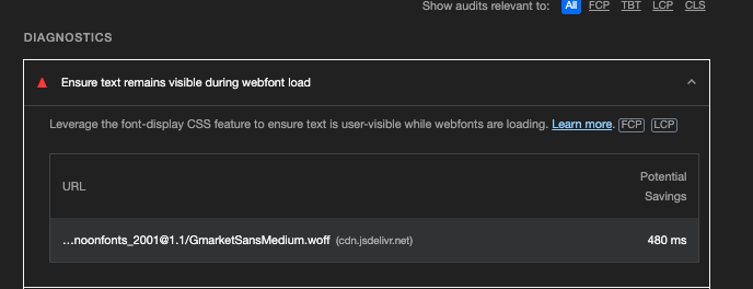 [FE] 폰트를 preload 해야 한다. · Issue #543 · woowacourse-teams/2022-gong-check · GitHub