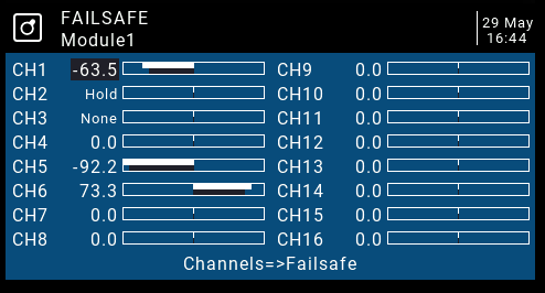 Missing options in Custom Failsafe mode settings screen · Issue #2000 · EdgeTX/edgetx · GitHub