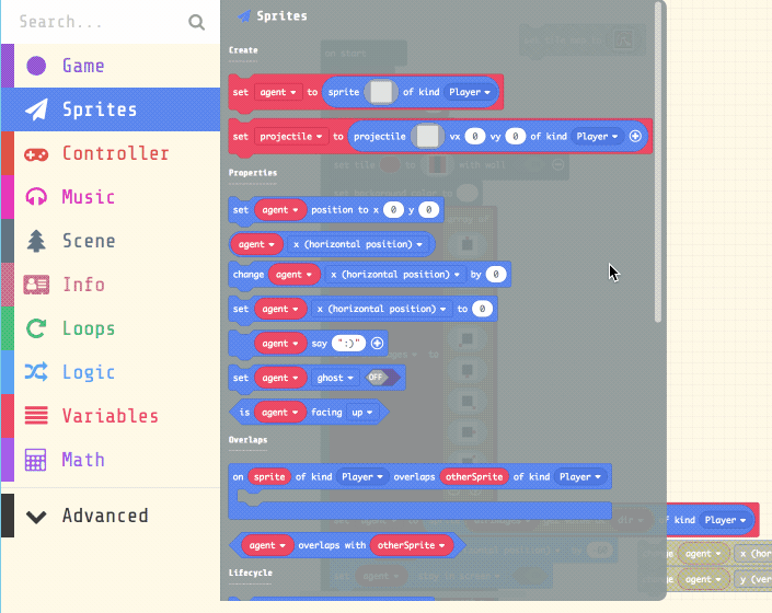 Scrolling through API in script mode is a bit wonky · Issue #205 · microsoft/pxt-arcade · GitHub