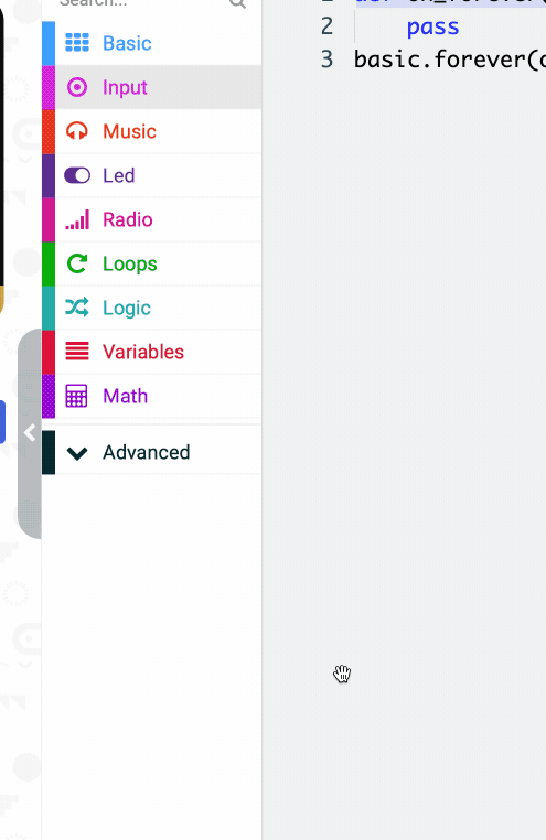 monaco toolbox is selectable · Issue #2718 · microsoft/pxt-microbit ...
