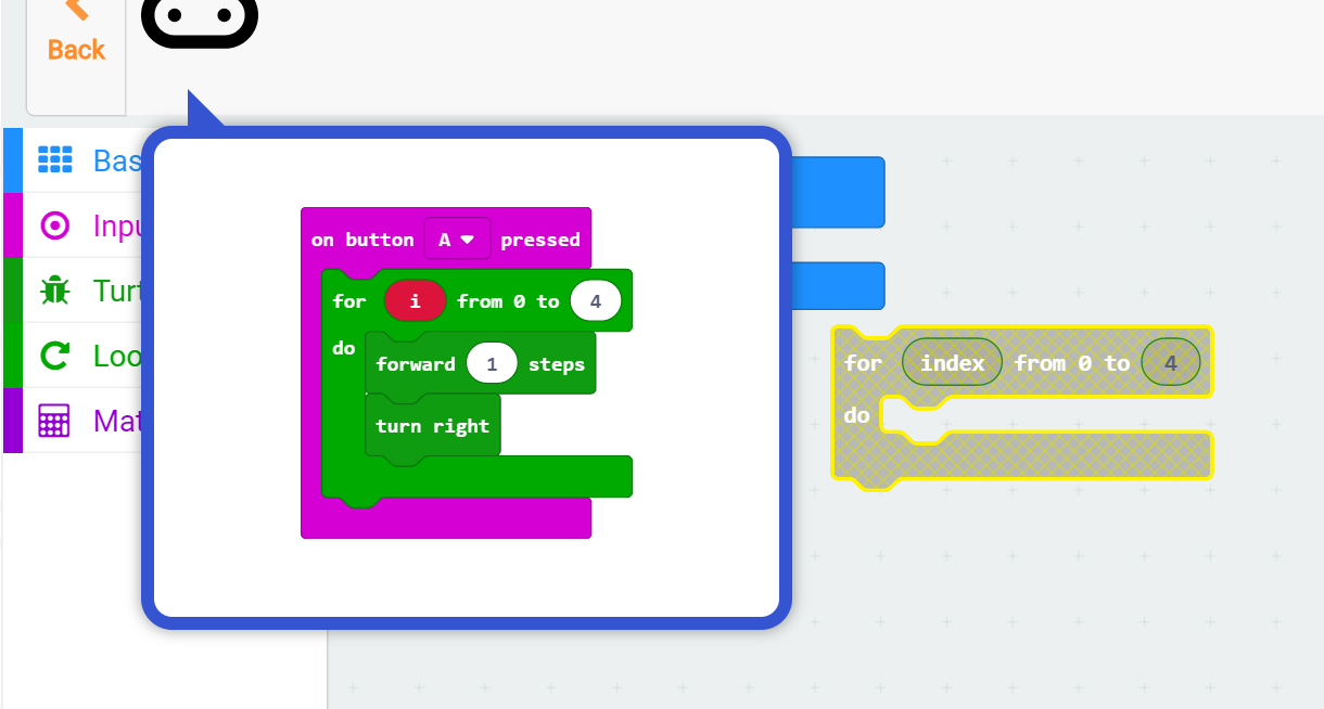var in hint in turtle square tutorial doesn't match block · Issue #3117 ...