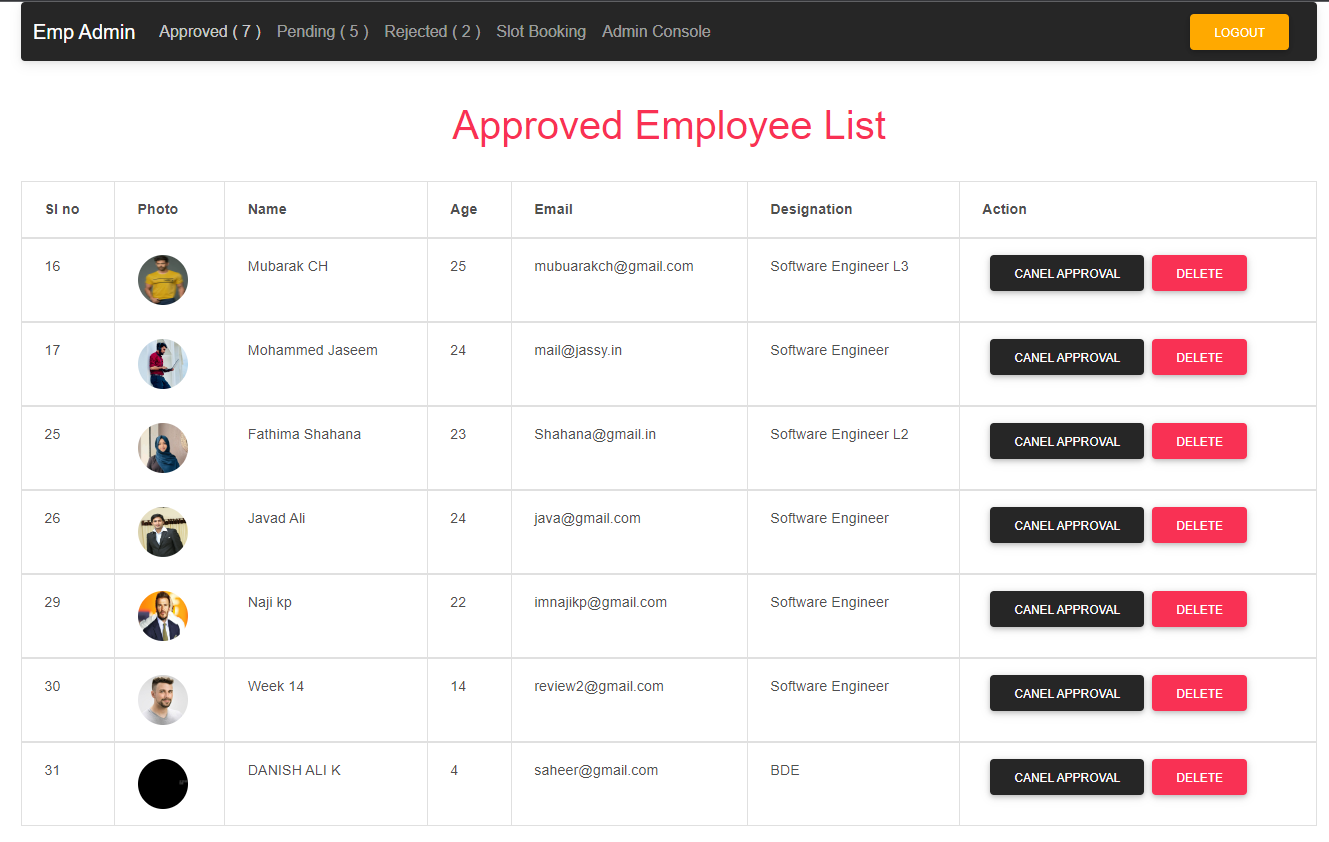 GitHub - Mohammedjaseem/Employee-Registertion-Slot-Booking: Front-end ...