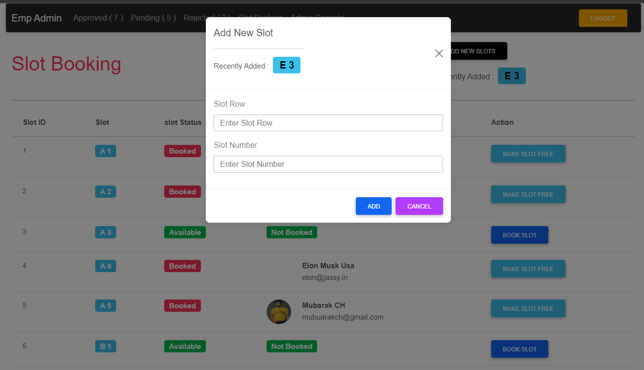 GitHub - Mohammedjaseem/Employee-Registertion-Slot-Booking: Front-end ...