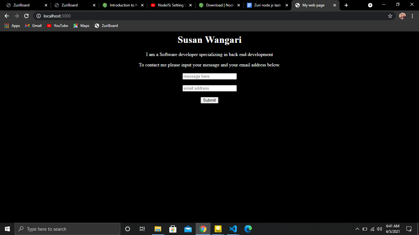 GitHub - Susan-Wangari/node-js-first-server